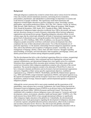 An Organisational Analysis of the World Indigenous Nations Higher ...