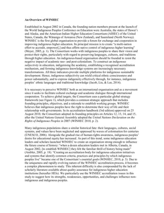 An Organisational Analysis of the World Indigenous Nations Higher ...