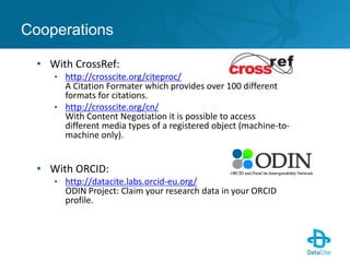 Introduction to DataCite and its Infrastructure for new Members | PPT