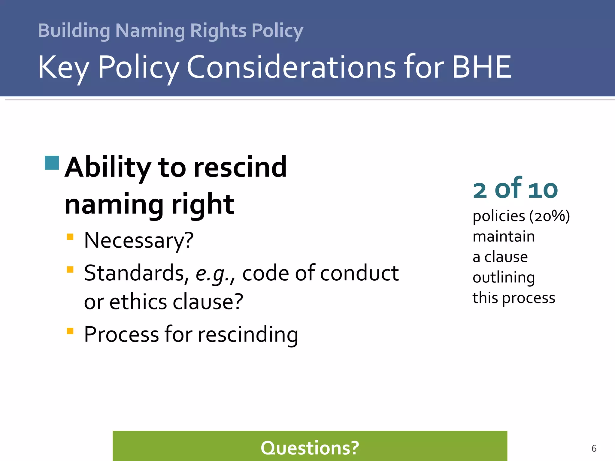 Building Naming Rights Policy | PPT