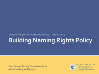 Building Naming Rights Policy | PPT