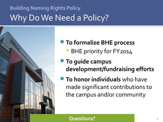Building Naming Rights Policy | PPT