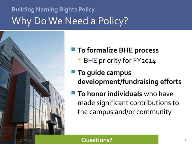 Building Naming Rights Policy | PPT