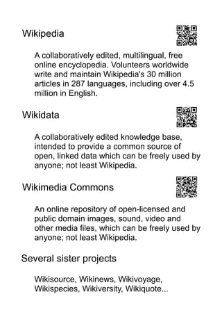 2014 05-21 poster on ORCID identifiers in Wikipedia, Wikidata & sister ...