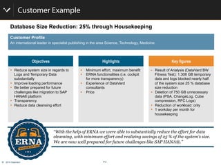 How to decrease the database size with automated housekeeping | PDF