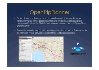 Understanding Public Transport Networks using Free and Open Source Software | PPT
