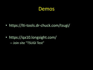 Building Scalable IMS LTI Tools Using the TSUGI Framework | PPT