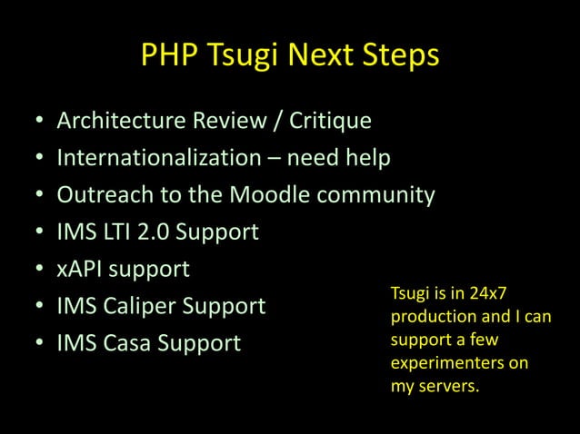 Building Scalable IMS LTI Tools Using the TSUGI Framework | PPT