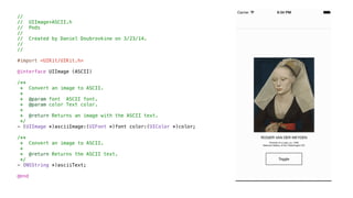 Tiling and Zooming ASCII Art @ iOSoho | PDF