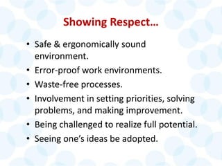 Respect for People: The Lean Way | PDF