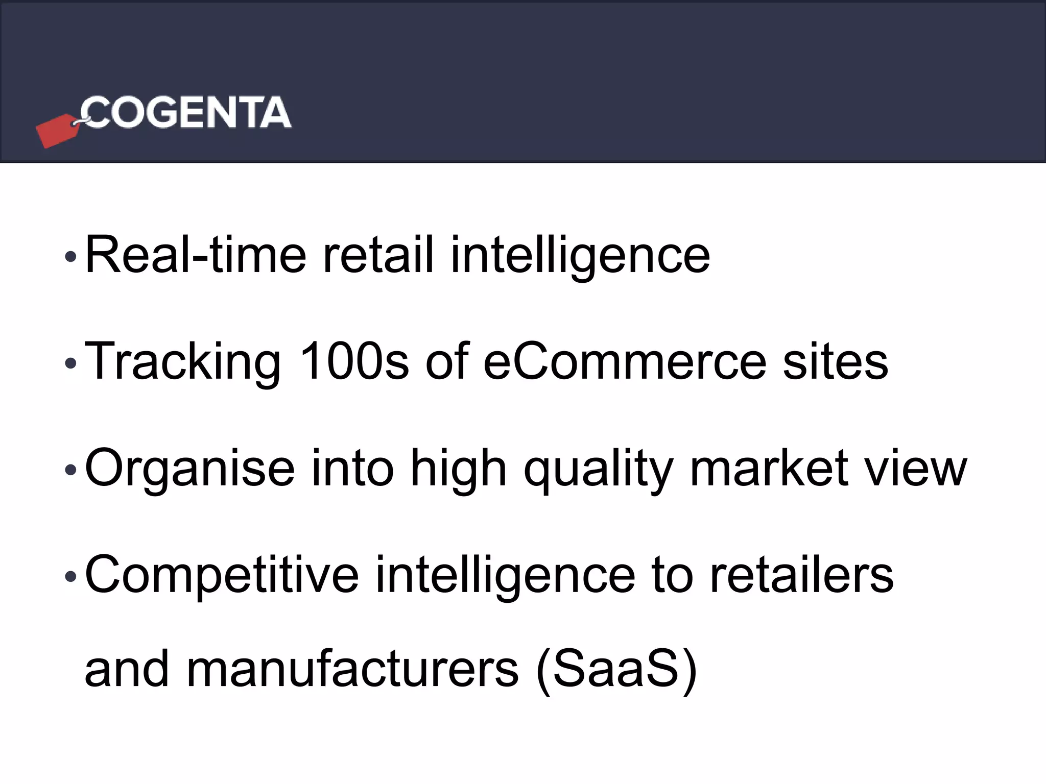 Lightning talk: elasticsearch at Cogenta | PPT