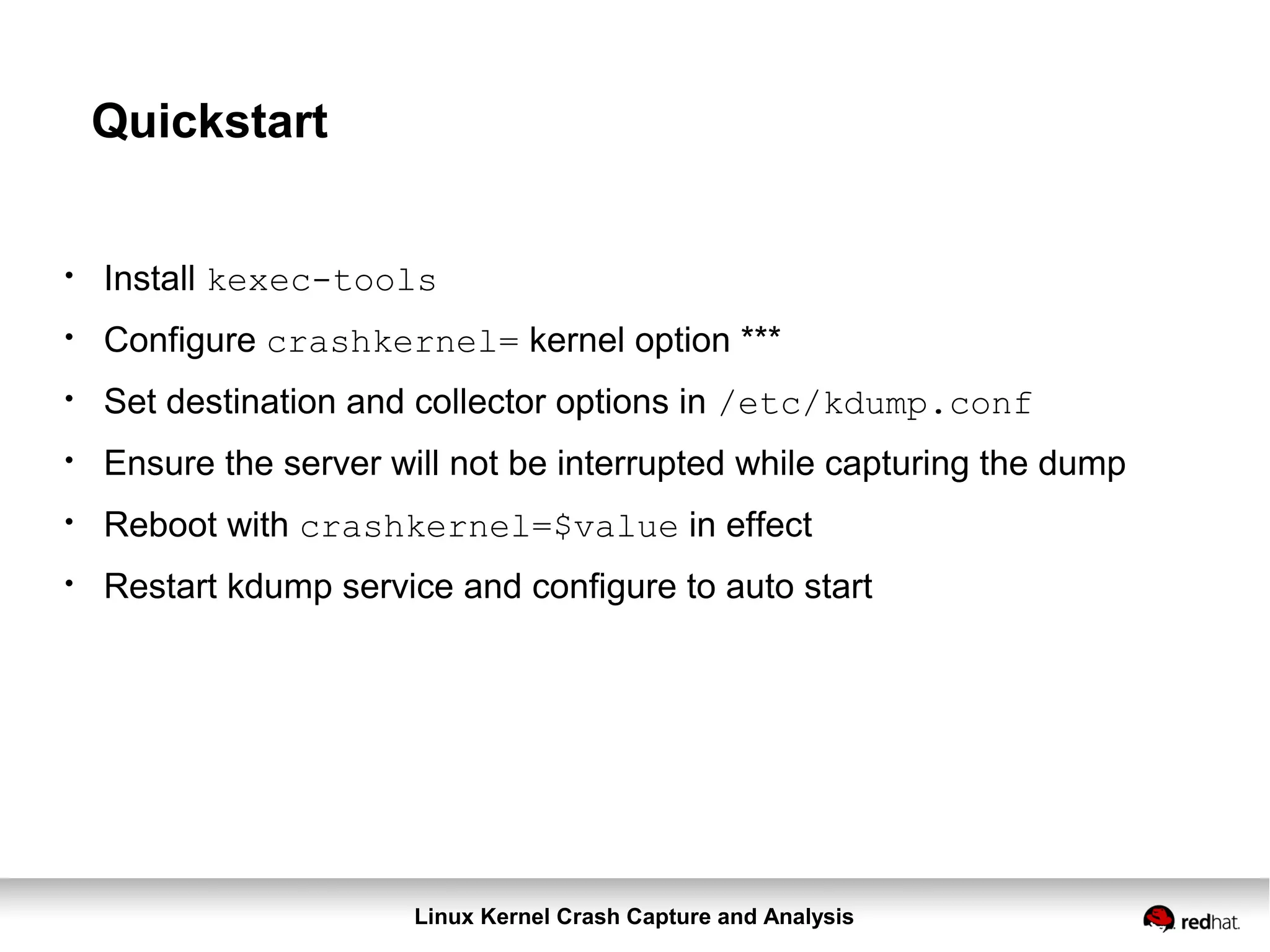 Linux Crash Dump Capture and Analysis | PPT
