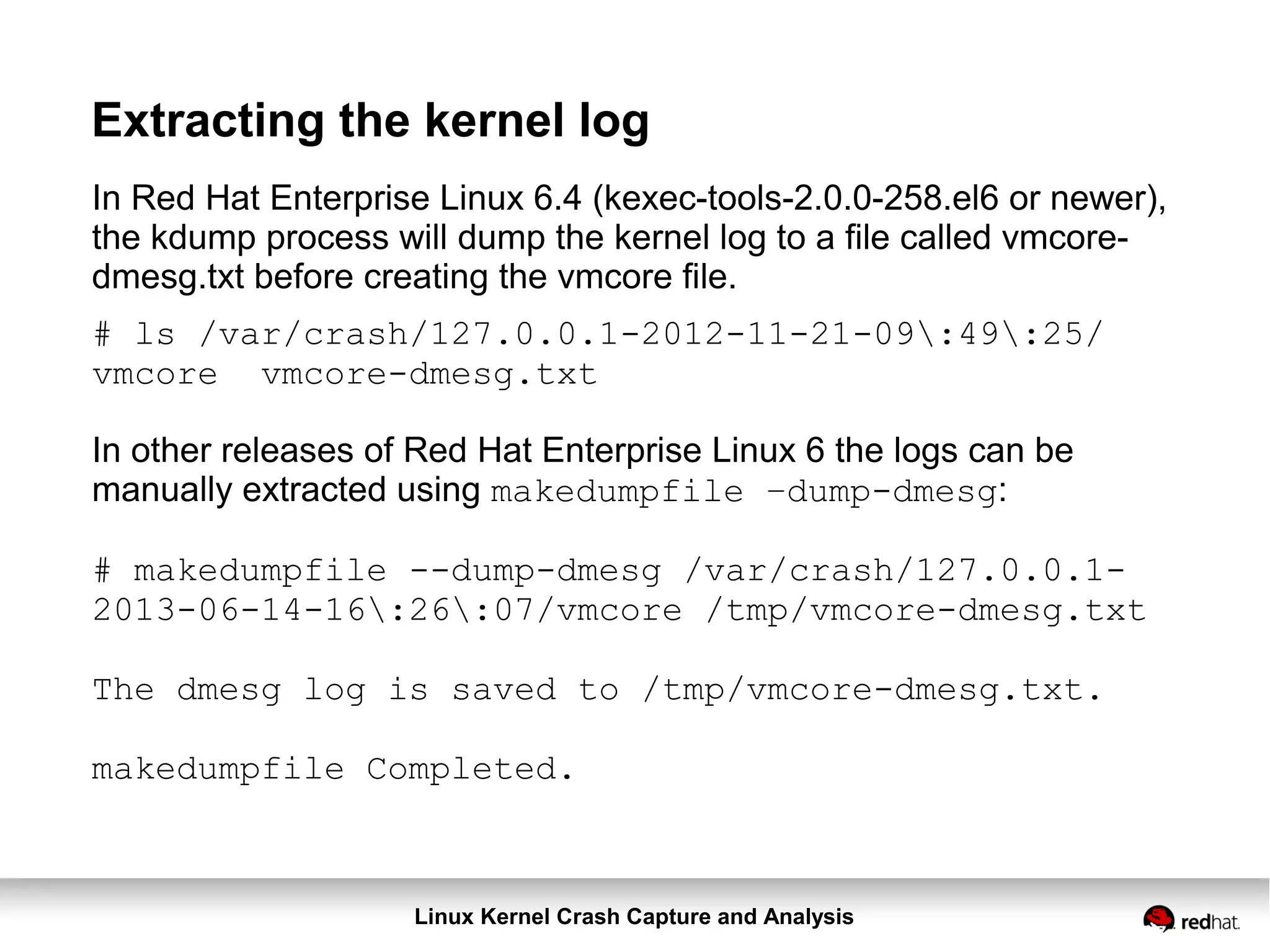 Linux Crash Dump Capture and Analysis | PPT