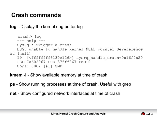 Linux Crash Dump Capture and Analysis | PPT