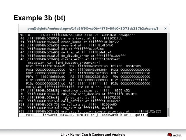 Linux Crash Dump Capture and Analysis