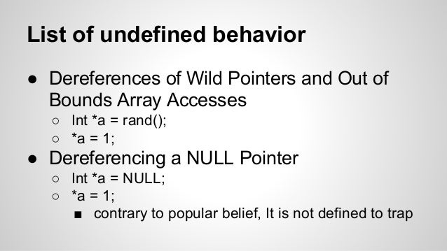2014 06 26 A Guide To Undefined Behavior In C And C