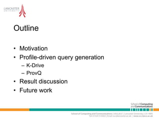 Query-generation-for-provo-data-201406 | PPTX | Databases | Computer ...