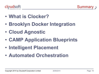 Intorduction to clocker at cloudstack european user group | PPT