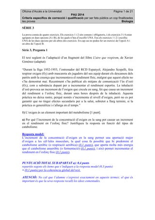 adn-dna.net: criteris de correcció prova de selectivitat de biologia juny de 2014 - Catalunya | PDF