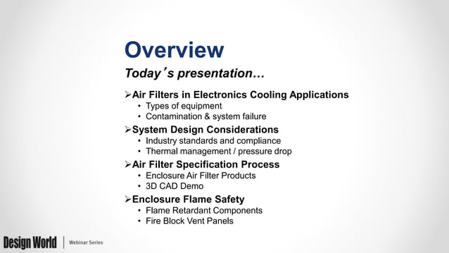 Air Filter Designs for Electronics Enclosures | PPT