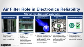 Air Filter Designs for Electronics Enclosures | PPTX