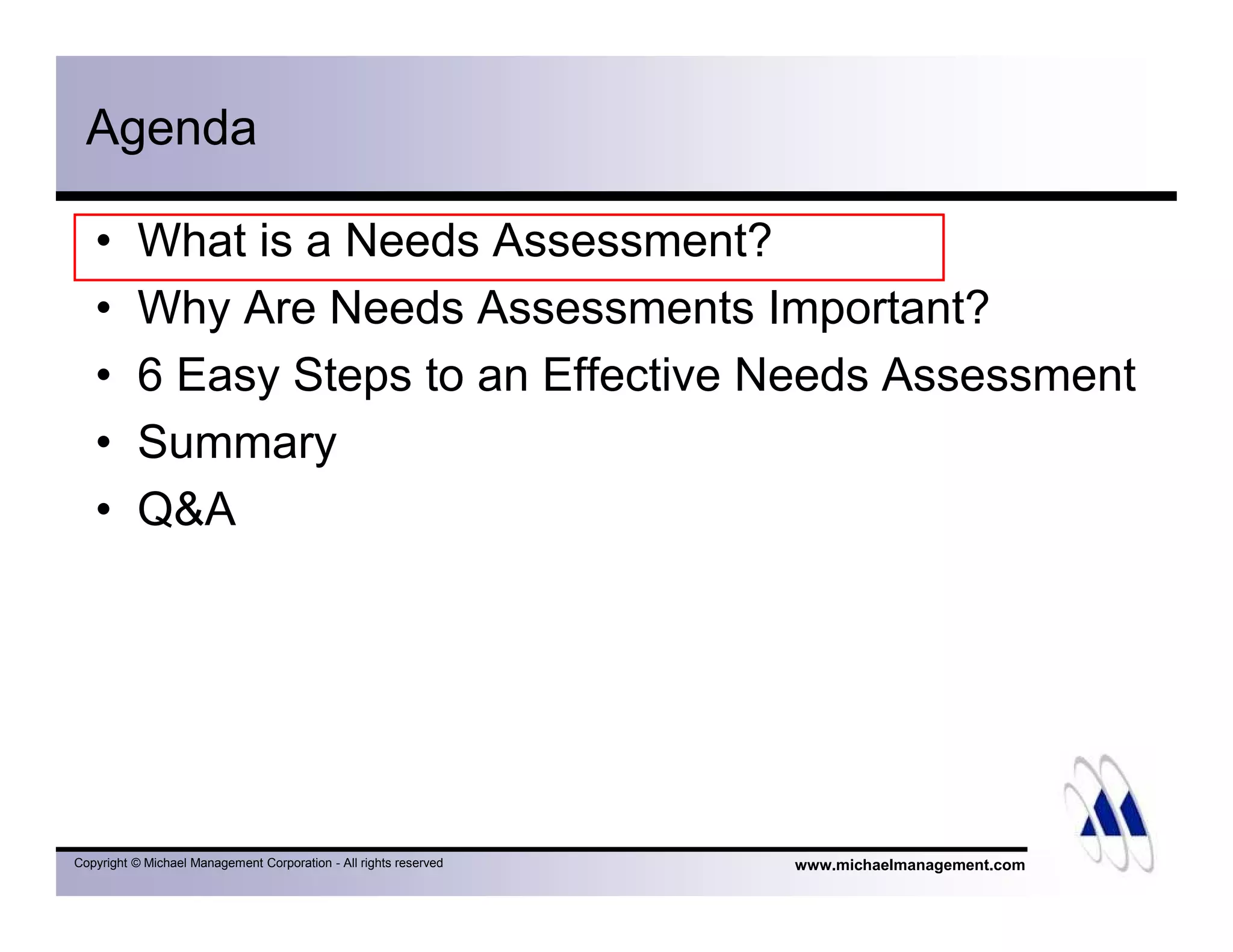6 Steps to an Effective Needs Assessment | PDF