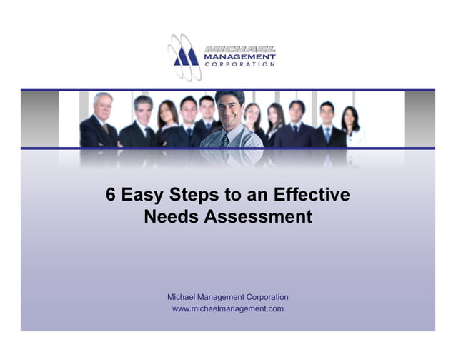 6 Steps to an Effective Needs Assessment | PDF