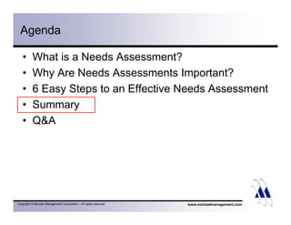6 Steps to an Effective Needs Assessment | PDF
