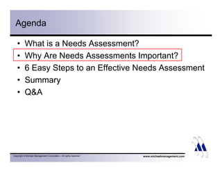 6 Steps to an Effective Needs Assessment | PDF