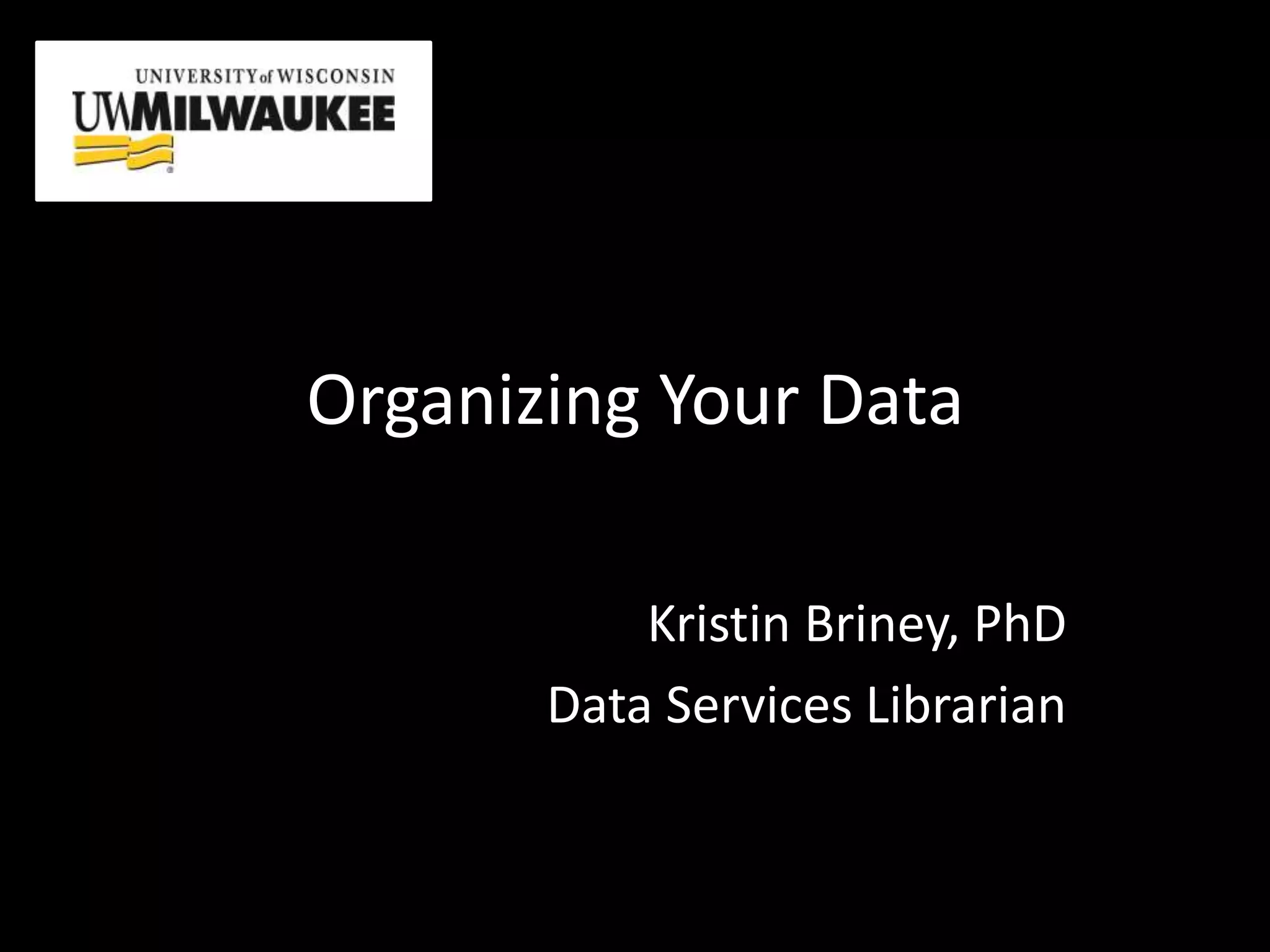 Organizing Your Research Data | PPT