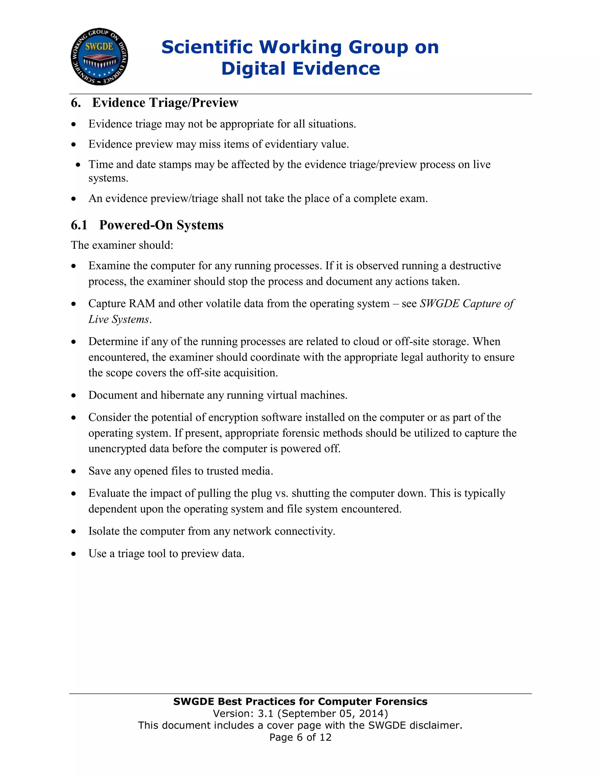 2014 09-05 swgde-best_practices_for_computer_forensics_v3-1 | PDF ...