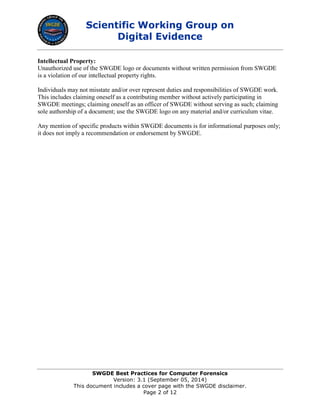 2014 09-05 swgde-best_practices_for_computer_forensics_v3-1 | PDF | Computing | Technology ...