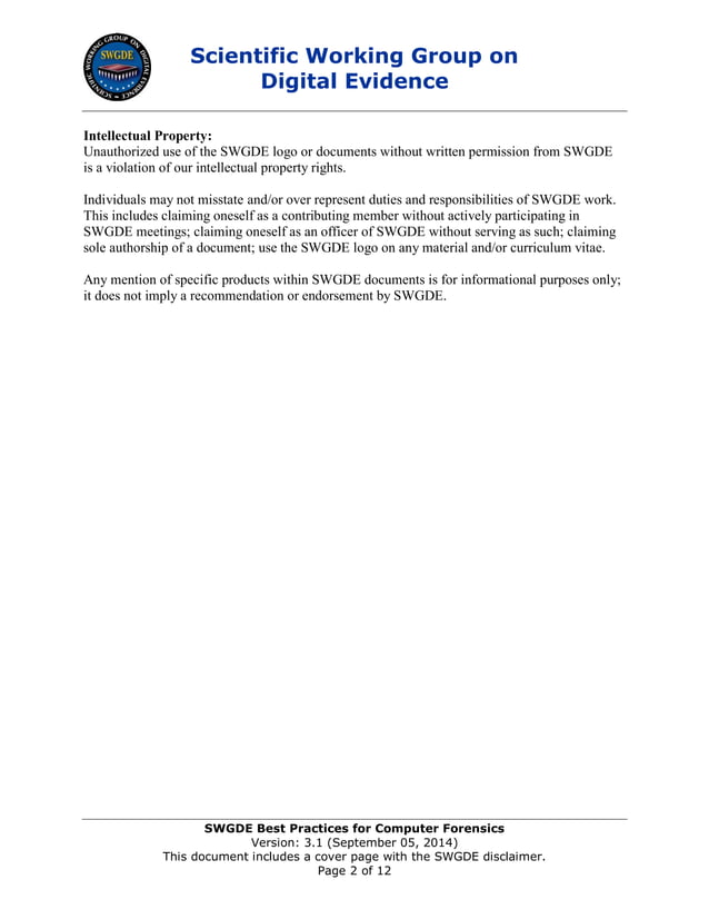 2014 09-05 swgde-best_practices_for_computer_forensics_v3-1 | PDF | Computing | Technology ...