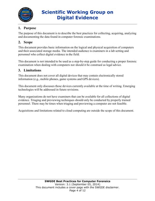 2014 09-05 swgde-best_practices_for_computer_forensics_v3-1 | PDF | Computing | Technology ...