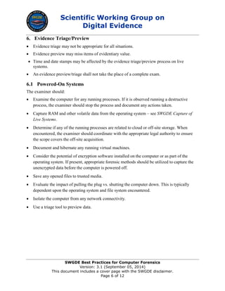 2014 09-05 swgde-best_practices_for_computer_forensics_v3-1 | PDF | Computing | Technology ...