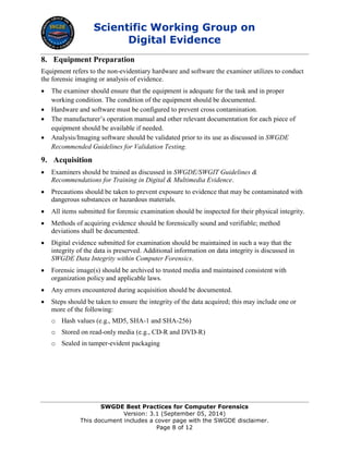 2014 09-05 swgde-best_practices_for_computer_forensics_v3-1 | PDF | Computing | Technology ...