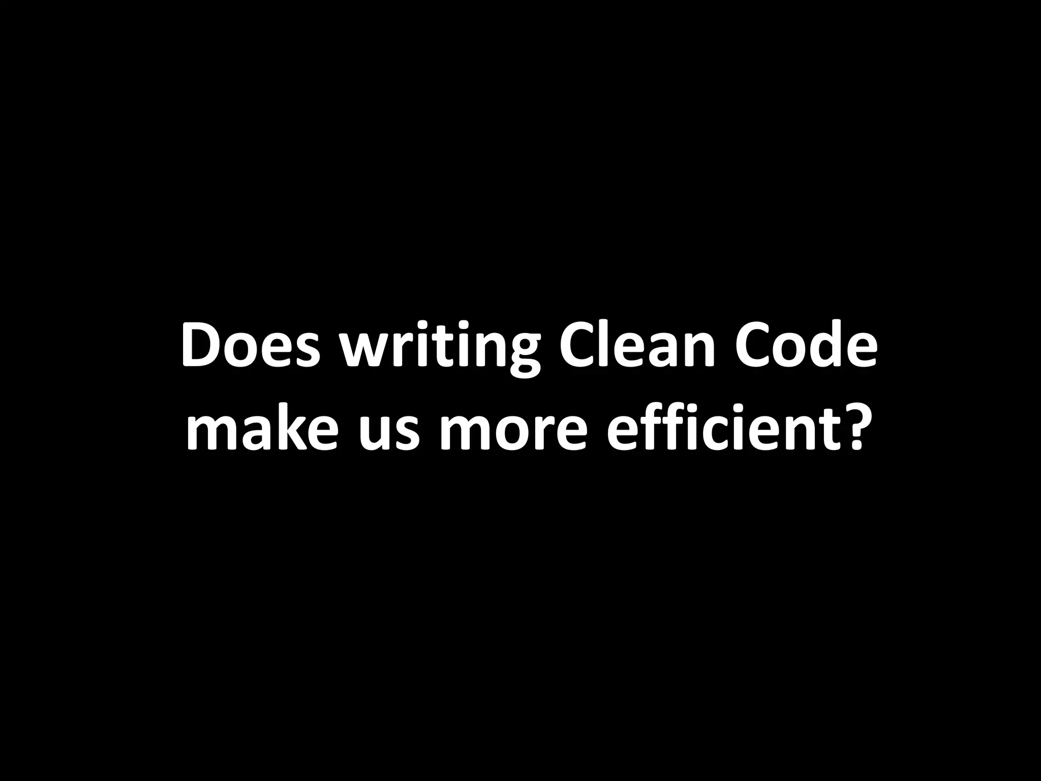 Clean Code I - Best Practices | PPTX