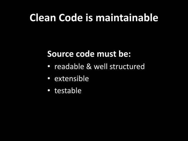 Clean Code I - Best Practices | PPTX