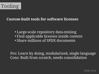 2014 10-14: GitHub plus FOSS == 1 million SPDX | PDF