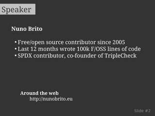 2014 10-14: GitHub plus FOSS == 1 million SPDX | PDF