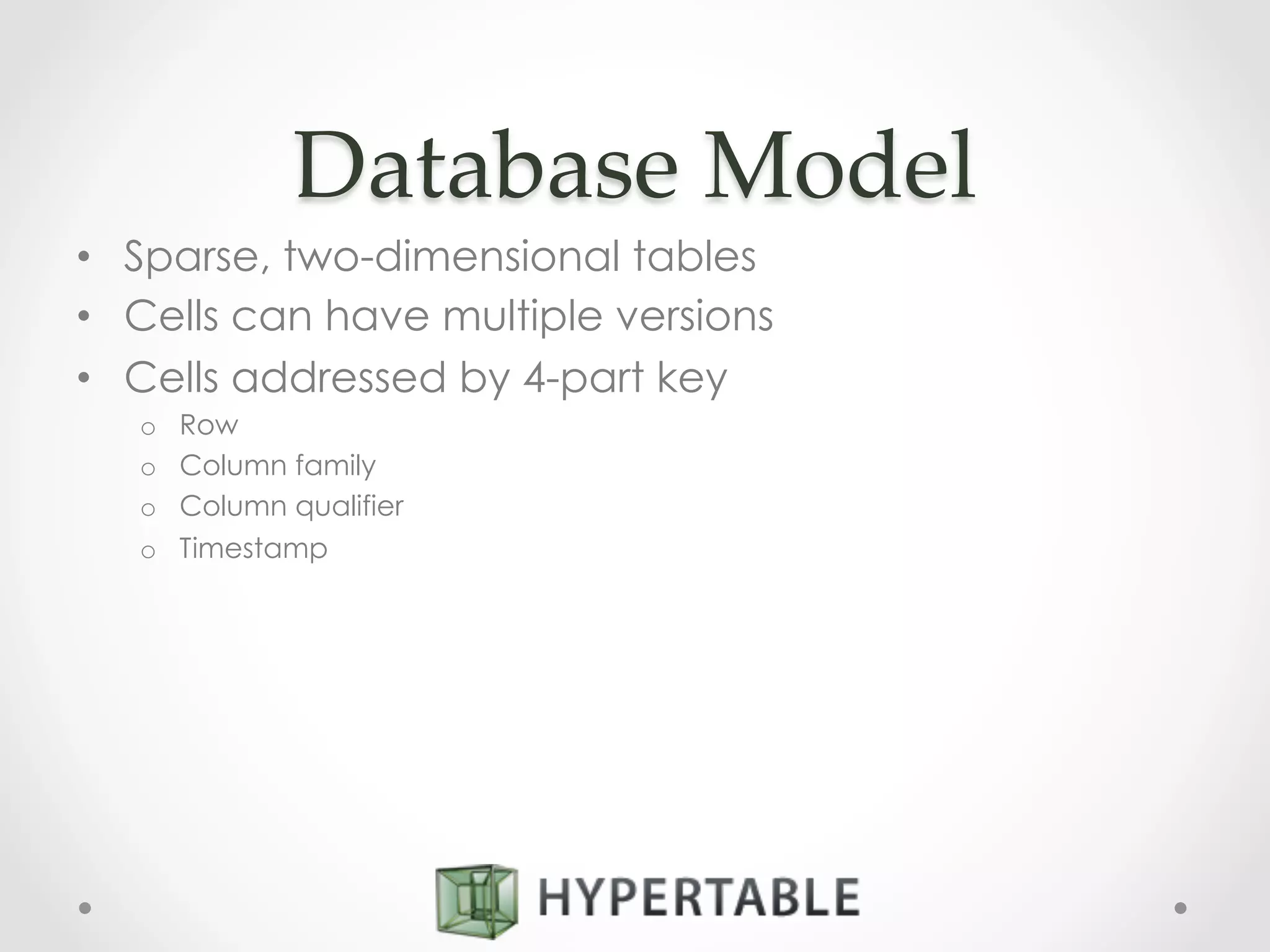 Hypertable - massively scalable nosql database | PPT