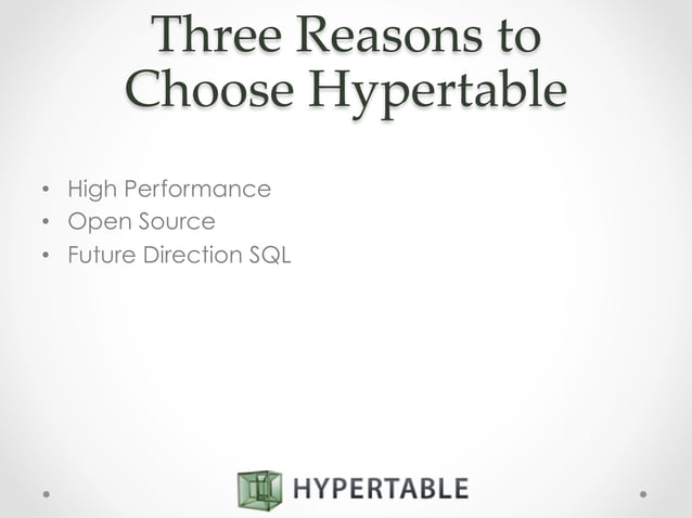 Hypertable - massively scalable nosql database | PPT