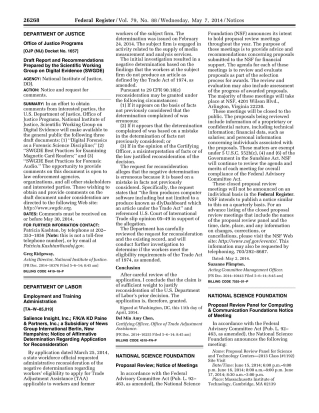 Scientific Working Group on Digital Evidence (SWGDE) | PDF