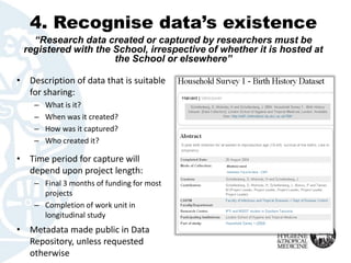 LSHTM Research Data Management Policy: An Overview | PDF | Data Storage ...
