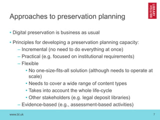 Preservation planning at the British Library | PDF