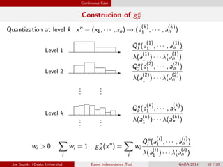 Bayes Independence Test | PPT