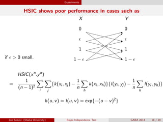 Bayes Independence Test | PPT