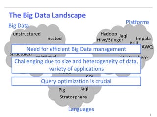 Dynamically Optimizing Queries over Large Scale Data Platforms | PPT