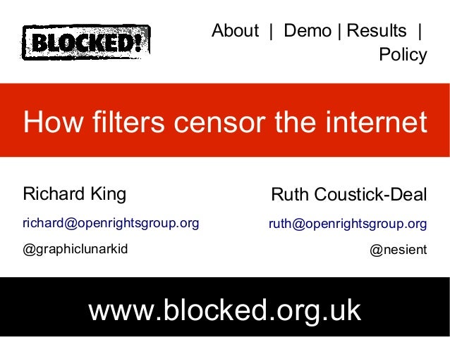 How filters censor the internet