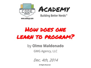 How does one learn to program? | PPT